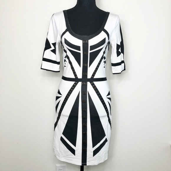 bebe | Dresses | Bebe Addiction Embellished Odessa Tribal 34 Sleeve ...